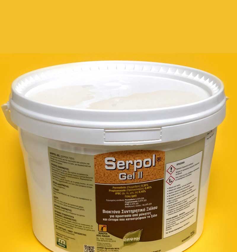 Βιοκτόνο Συντηρητικό Ξύλου Serpol Gel II | 7,5lt | Pest Control Kavala